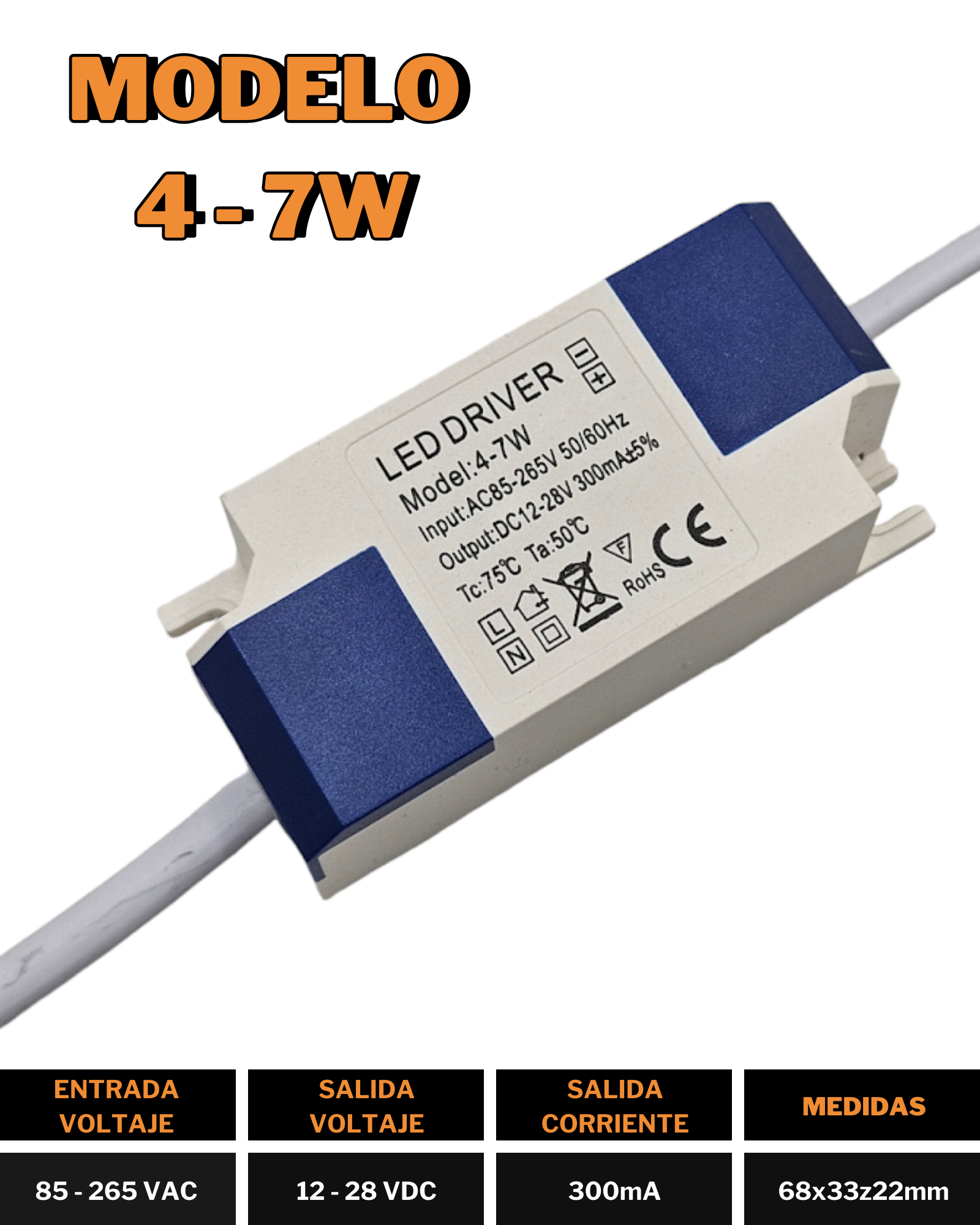 Balastra Driver para Lampara LED | Tienda en Linea – Componentes ...